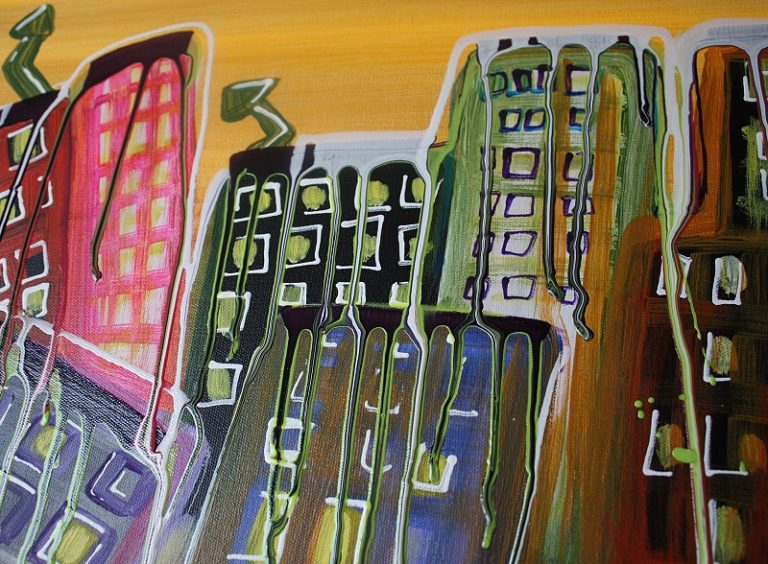 Color My City - Acrylics on Canvas, in Cityscapes & Skylines